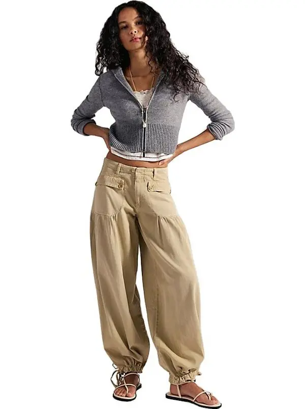 Free People We The Free Lotus Balloon Jeans - Neutral