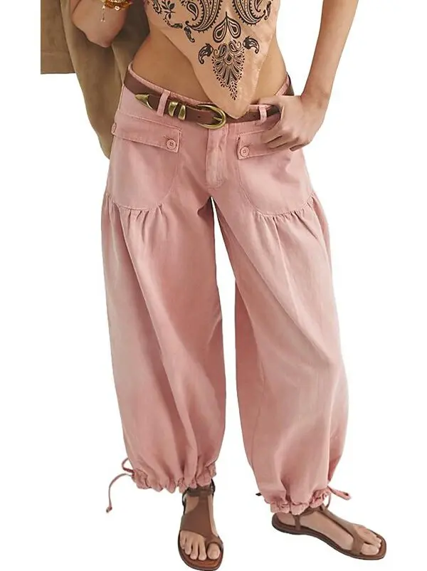Free People We The Free Lotus Balloon Jeans - Peachy Keen