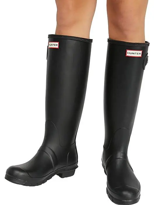 Hunter Black Rain Boots For Women Editorialist