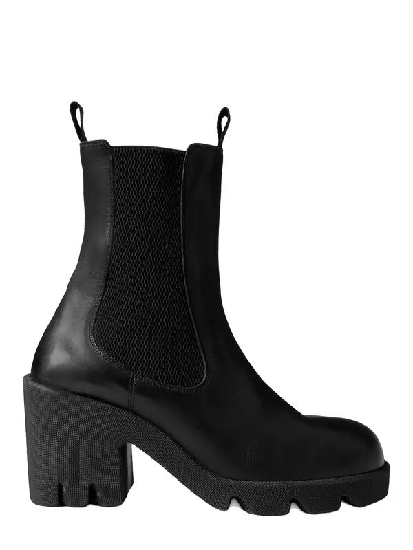 Burberry Leather Chelsea Boots - Black