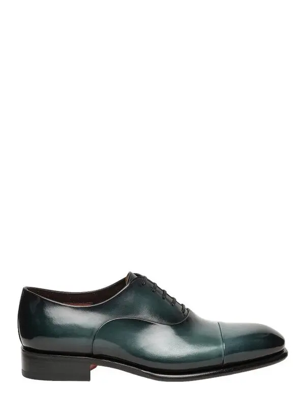 Santoni Lace-up Leather Dress Shoes - Light Blue