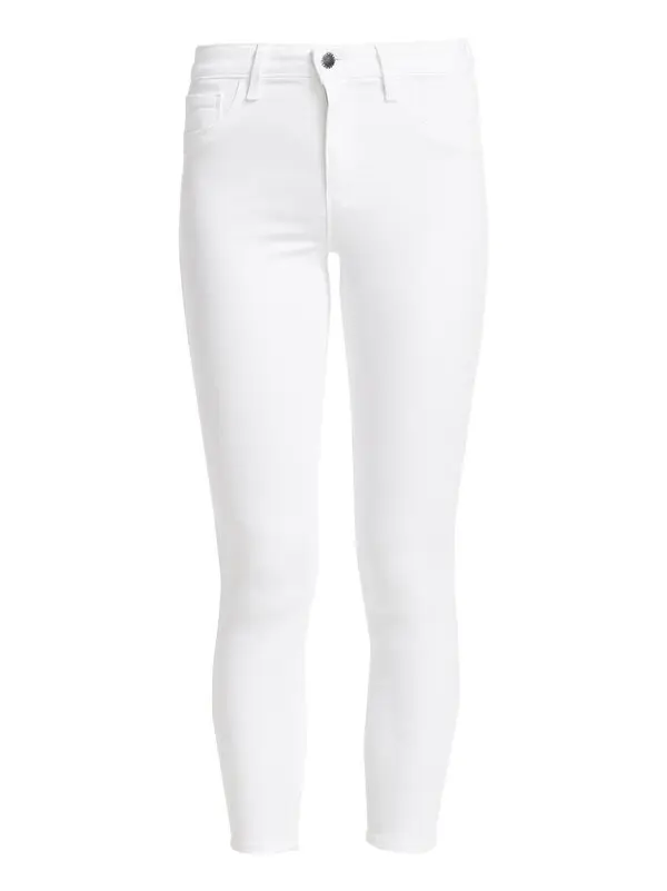 L'Agence Margot High-rise Ankle Skinny Jeans - White