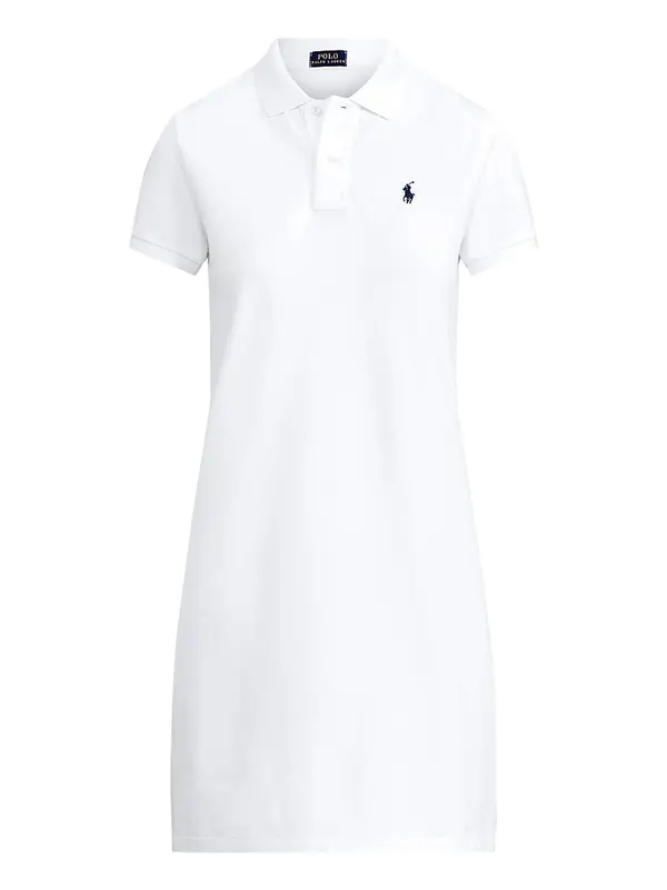 Polo Ralph Lauren Cotton Mesh Short-sleeve Polo Dress - White