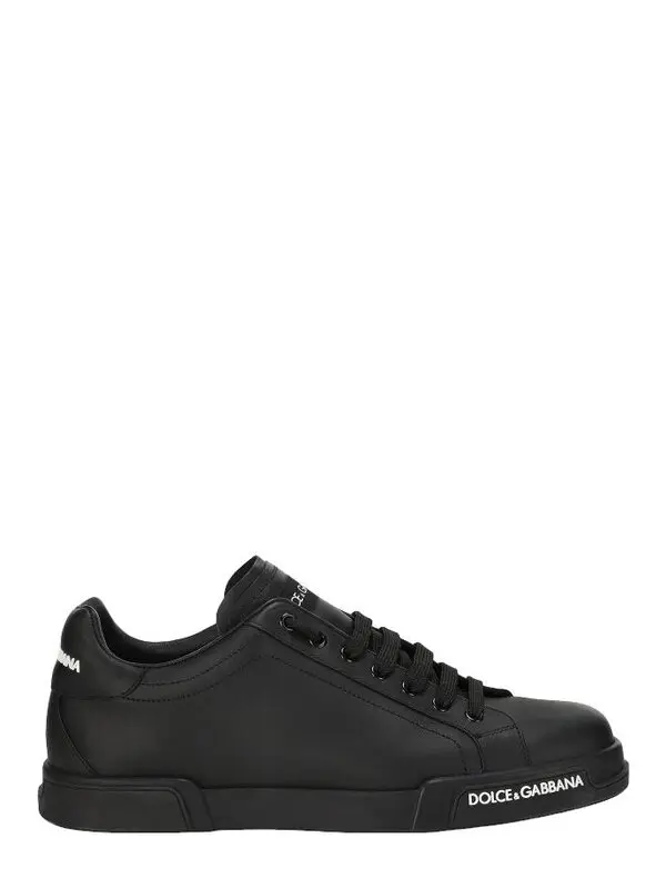 Dolce & Gabbana Portofino Leather Sneakers - Nero