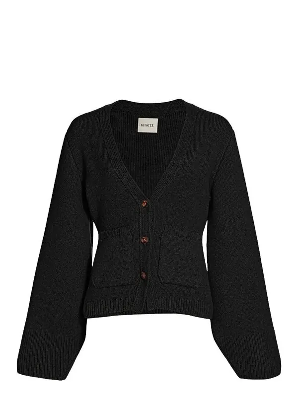 Khaite Scarlett Cashmere Cardigan - Black