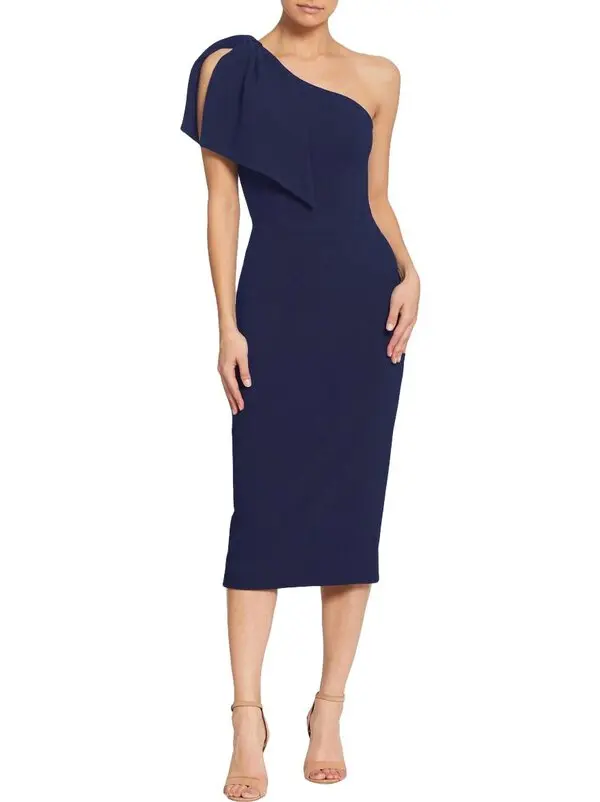 Dress The Population Tiffany One-shoulder Dress - Burgundy