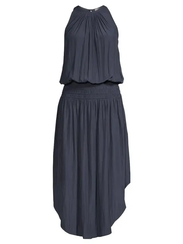 Ramy Brook Audrey Blouson Midi-dress - Navy