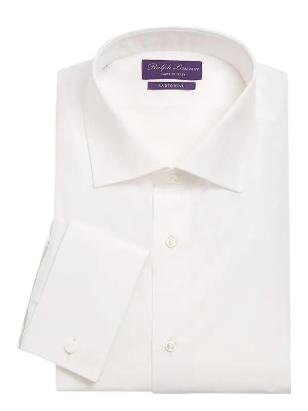 Ralph Lauren Purple Label Aston Cotton Poplin Dress Shirt - White