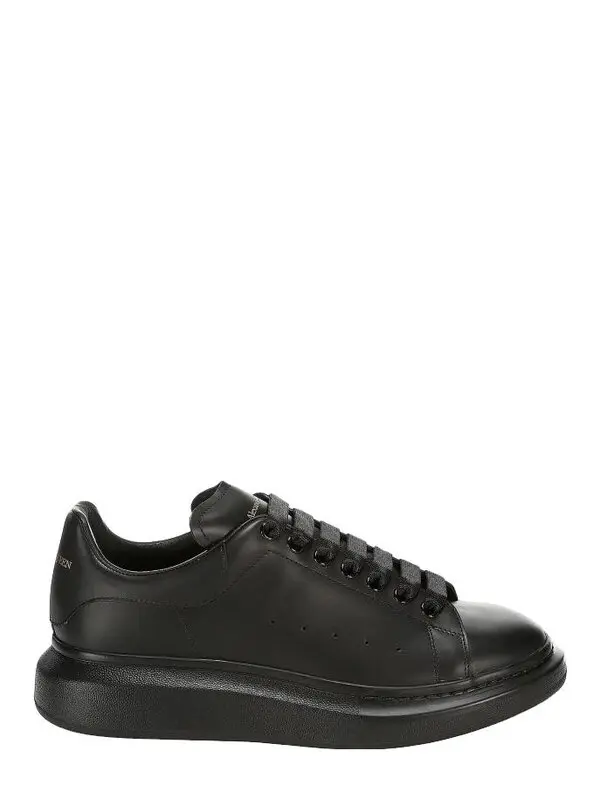 Alexander McQueen Oversized Leather Platform Sneakers - Black