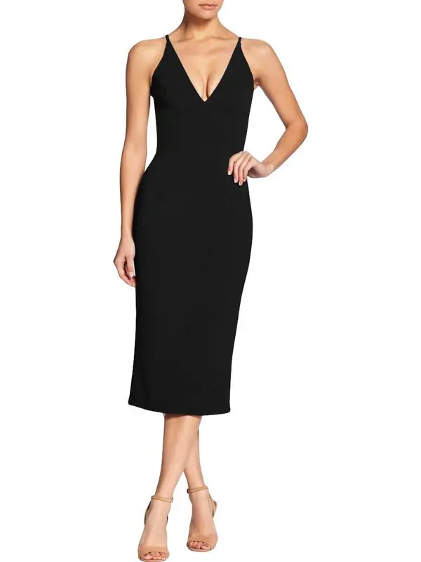 Dress The Population Lyla Midi Dress - Black