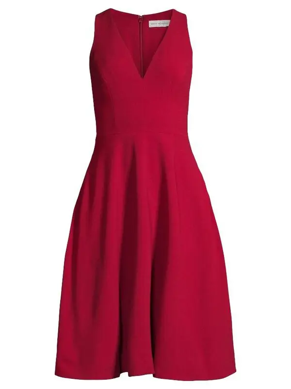 Dress The Population Catalina Fit & Flare Dress - Garnet