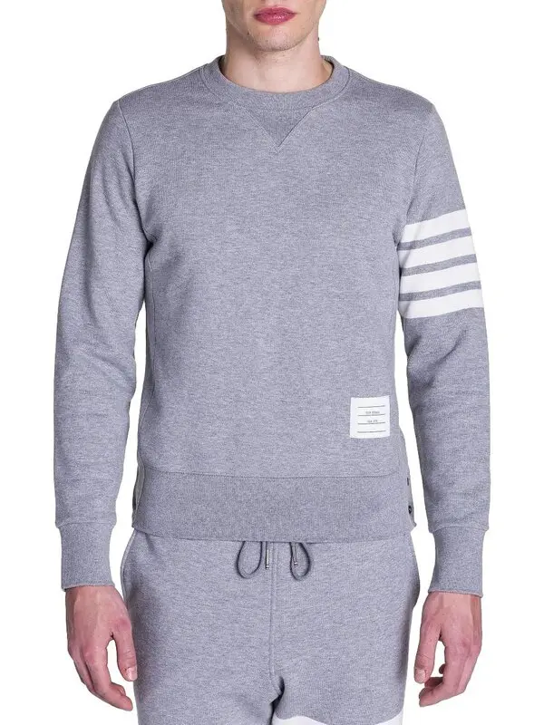 Thom Browne Bar Striped Sleeve Sweatshirt - Grey