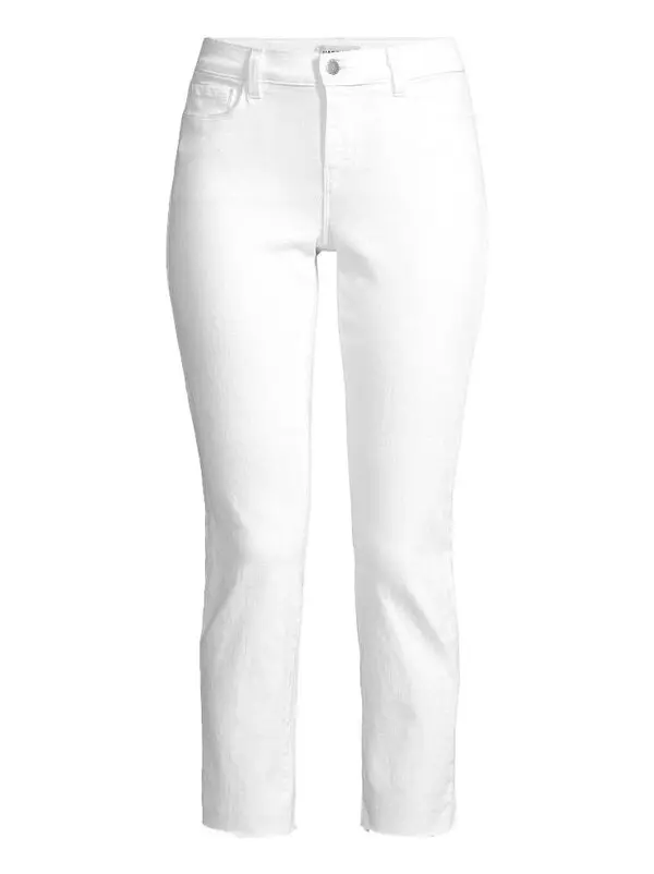 L'Agence Sada High-rise Crop Slim Straight Jeans - Blanc