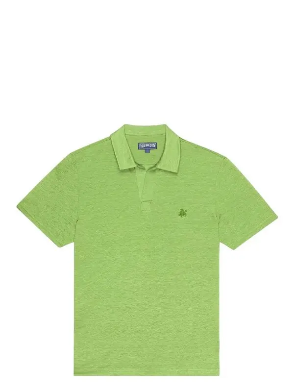 Vilebrequin Pyramid Linen Polo Shirt - Camoplage