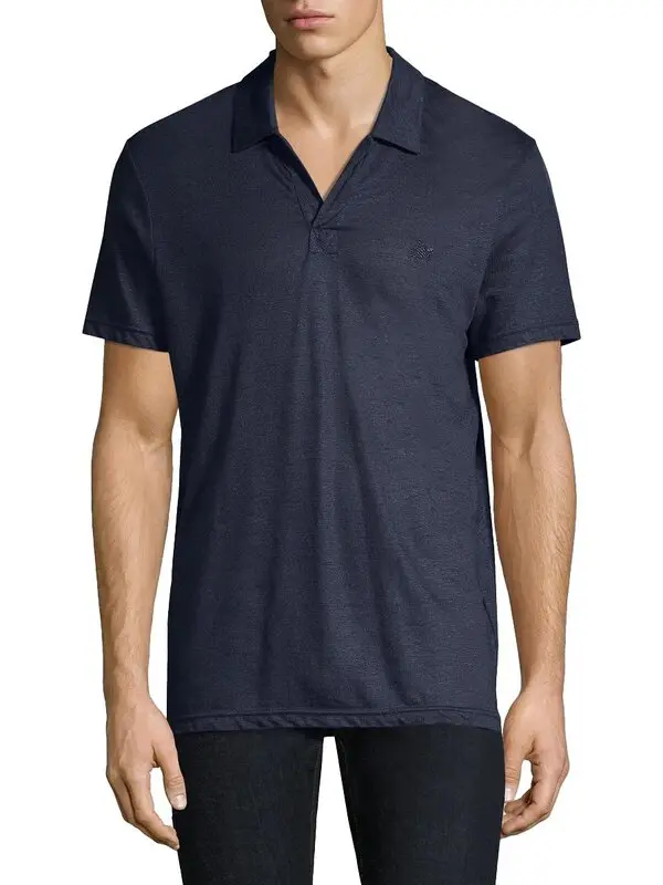 Vilebrequin Pyramid Linen Polo Shirt - Navy