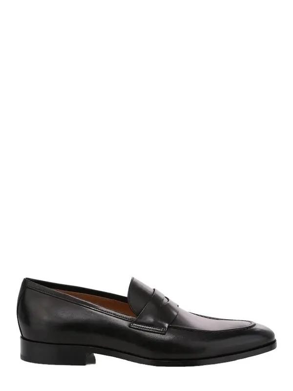 To Boot New York Tesoro Leather Penny Loafers - Cloud Nero