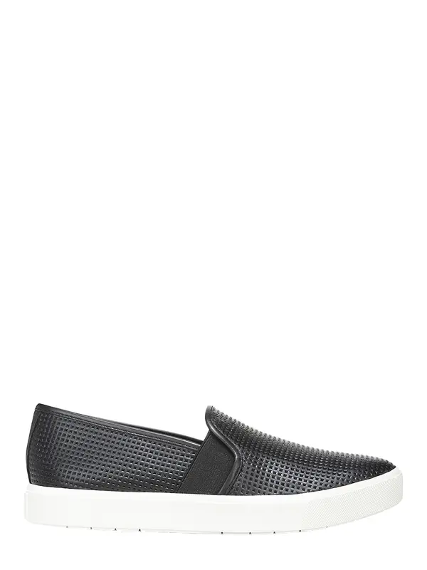 Vince Blair Perforated Leather Slip-on Sneakers - Black
