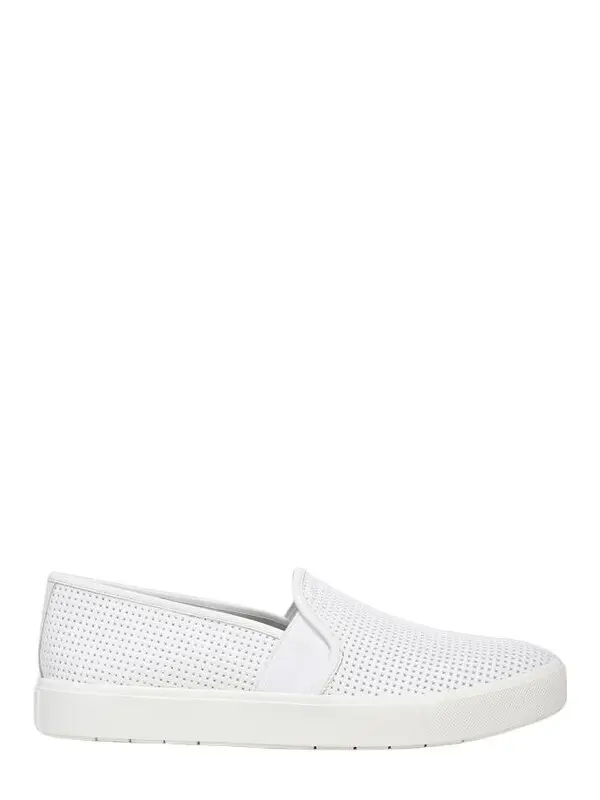 Vince Blair Perforated Leather Slip-on Sneakers - White
