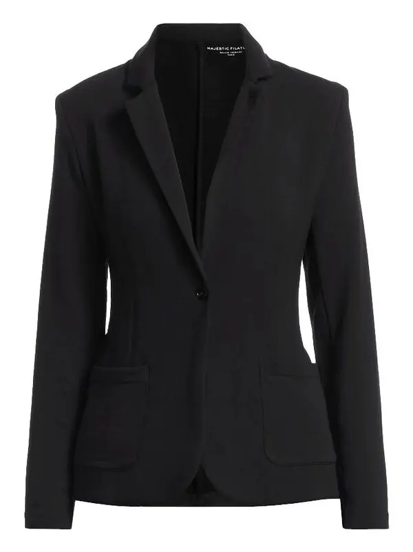 Majestic Filatures French Terry Single-button Blazer - Noir