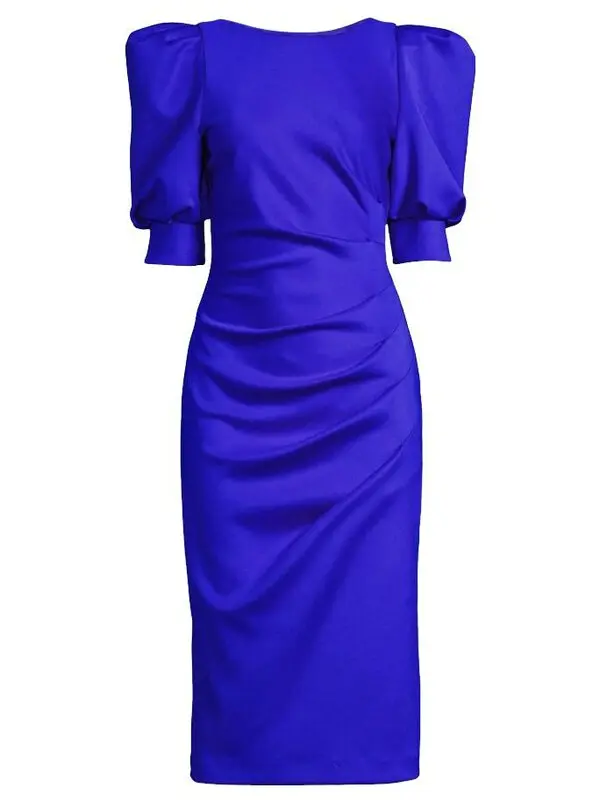 Black Halo Zella Scoopback Cocktail Dress - Vibrant Blue