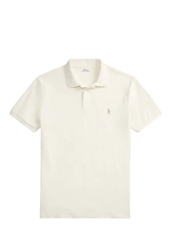 Polo Ralph Lauren Cotton Mesh Polo Shirt - Pale Cream