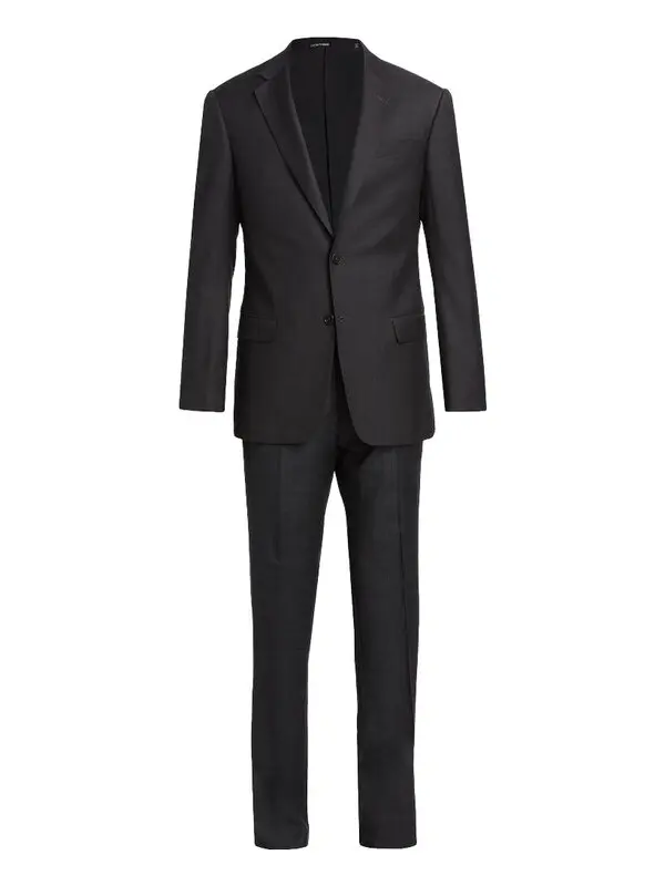Emporio Armani G-line Super 130s Wool Two-button Slim-fit Suit - Charcoal