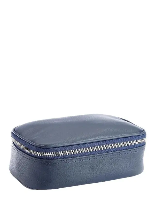 ROYCE NEW YORK Zippered Travel Tech Organizer Case - Navy Blue