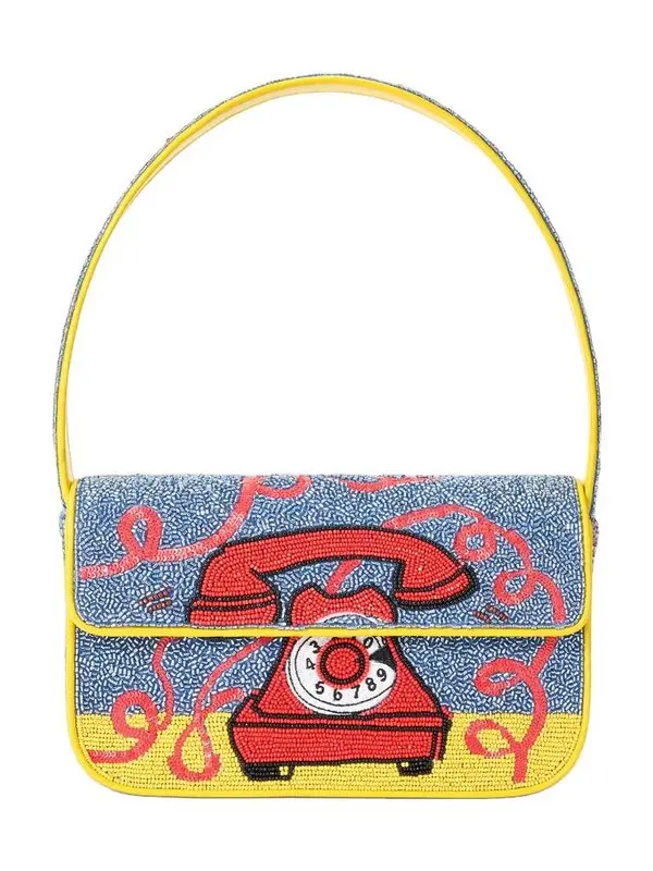 Staud Tommy Beaded Shoulder Bag - Hotline