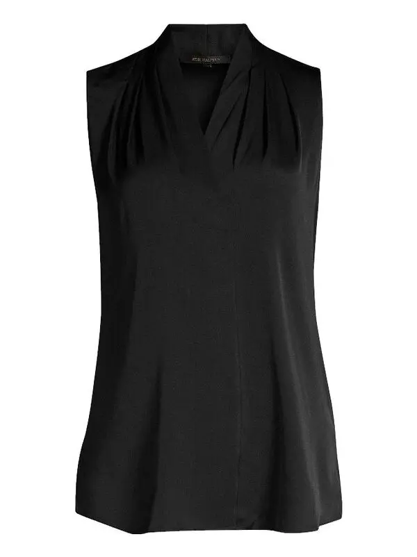 Kobi Halperin Mila Sleeveless Silk-blend Blouse - Black