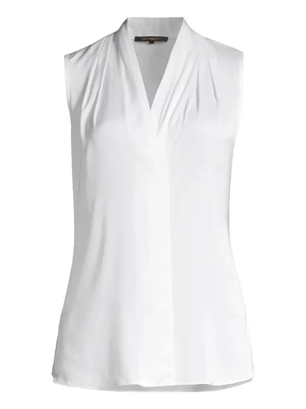 Kobi Halperin Mila Sleeveless Silk-blend Blouse - White