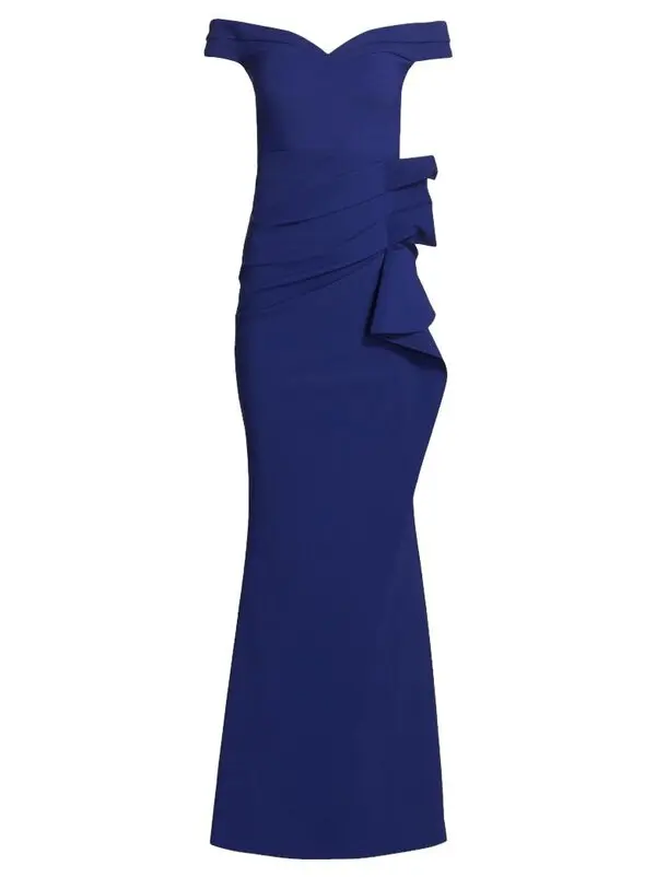 Chiara Boni La Petite Robe Off-the-shoulder Sweetheart Ruffled Gown - Iris