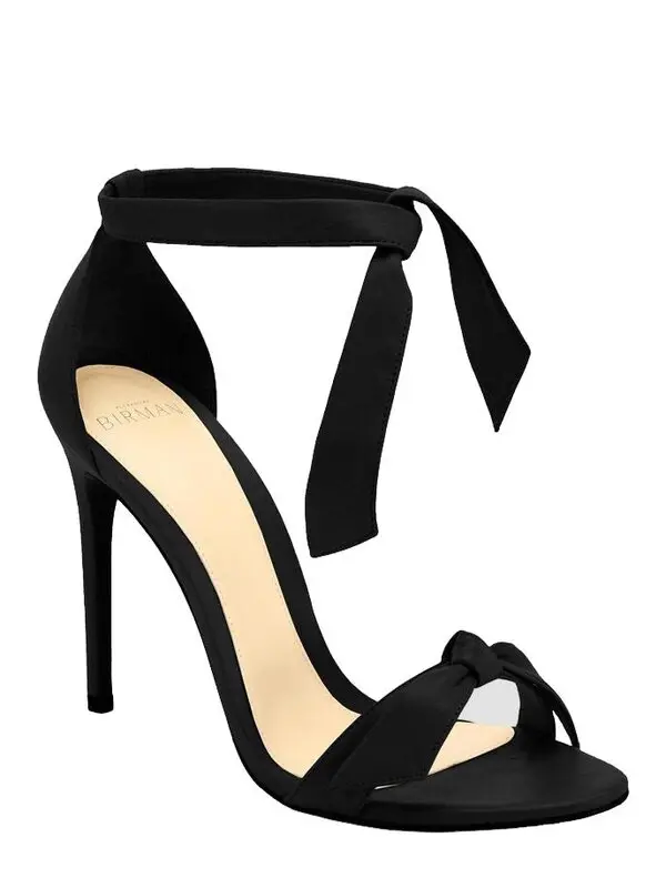 ALEXANDRE BIRMAN Clarita Bow Leather Sandals - Black