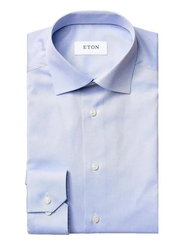 Eton Slim-fit Twill Dress Shirt - Blue