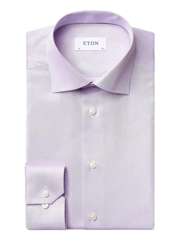 Eton Slim-fit Twill Dress Shirt - Lavendar