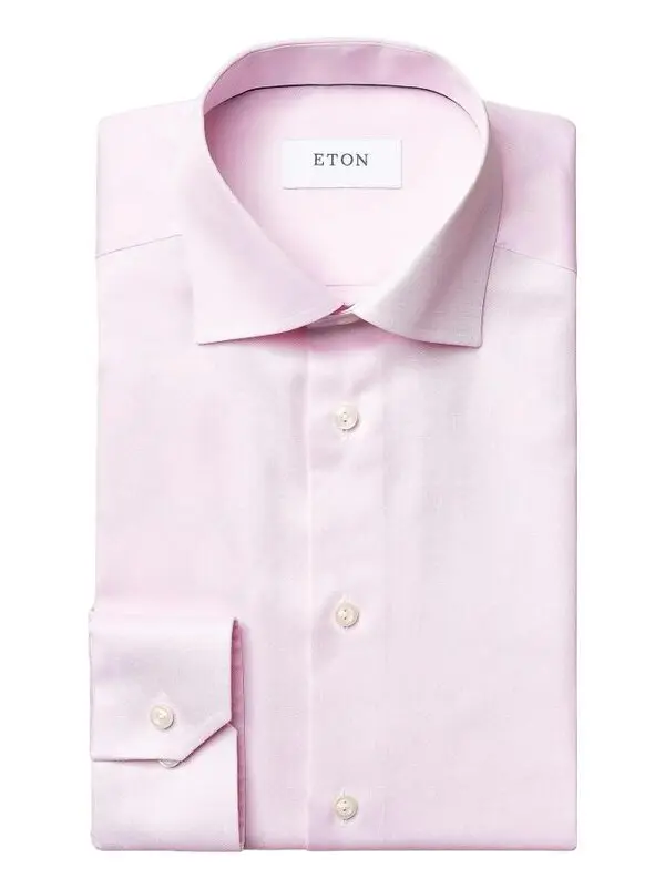 Eton Slim-fit Twill Dress Shirt - Red