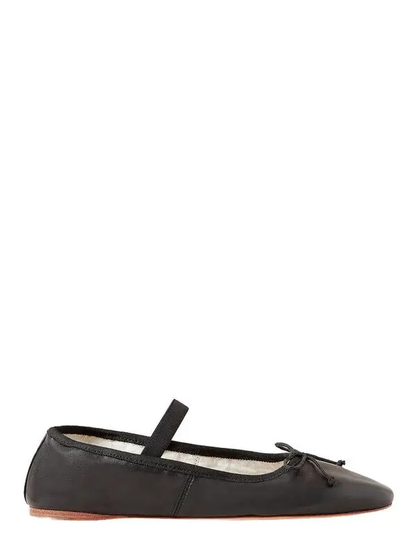 LOEFFLER RANDALL Leonie Leather Ballet Flats - Black