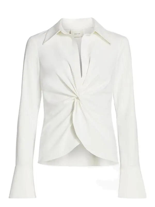 Cinq À Sept Mckenna Twist-front Blouse - Ivory