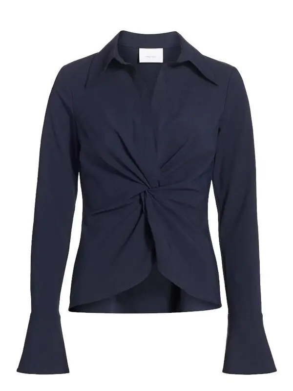 Cinq À Sept Mckenna Twist-front Blouse - Navy