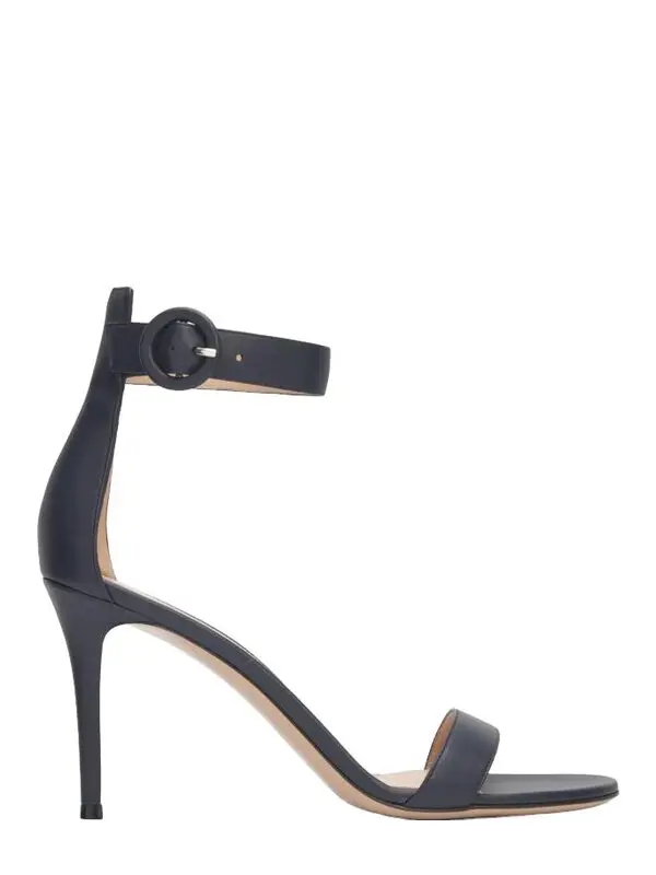 GIANVITO ROSSI Portofino Leather Sandals - Denim