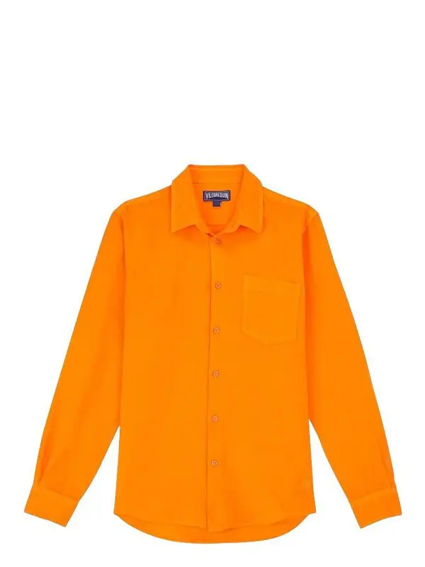 Vilebrequin Long-sleeve Linen Shirt - Apricot