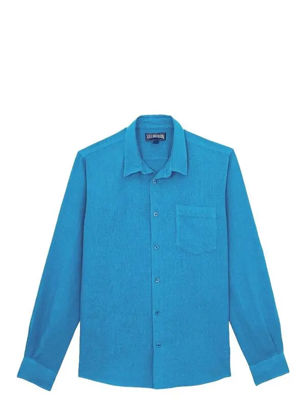Vilebrequin Long-sleeve Linen Shirt - Paon