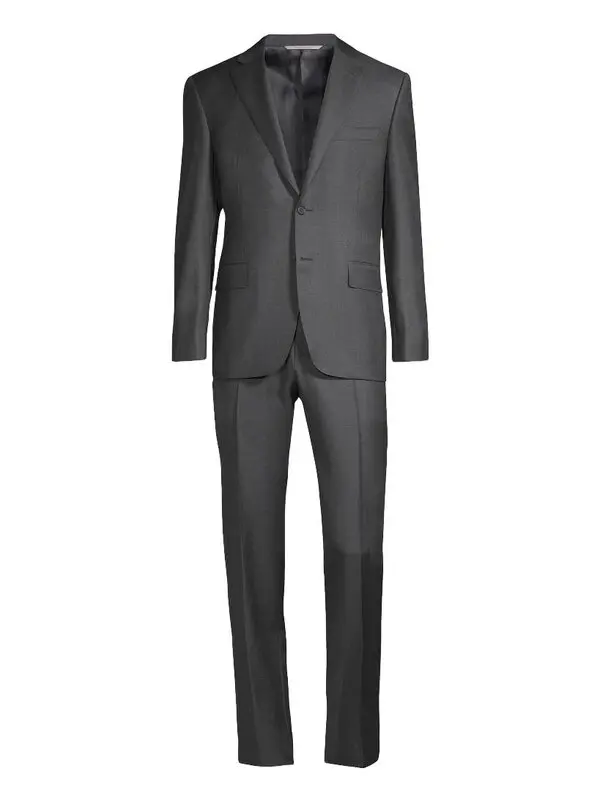 Canali Regular Fit Solid Two-piece Suit - Charcoal