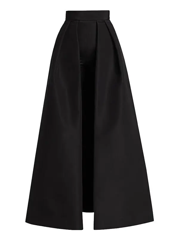 Alexia Maria Convertible Collection Silk Cigarette Pants & Skirt - Black
