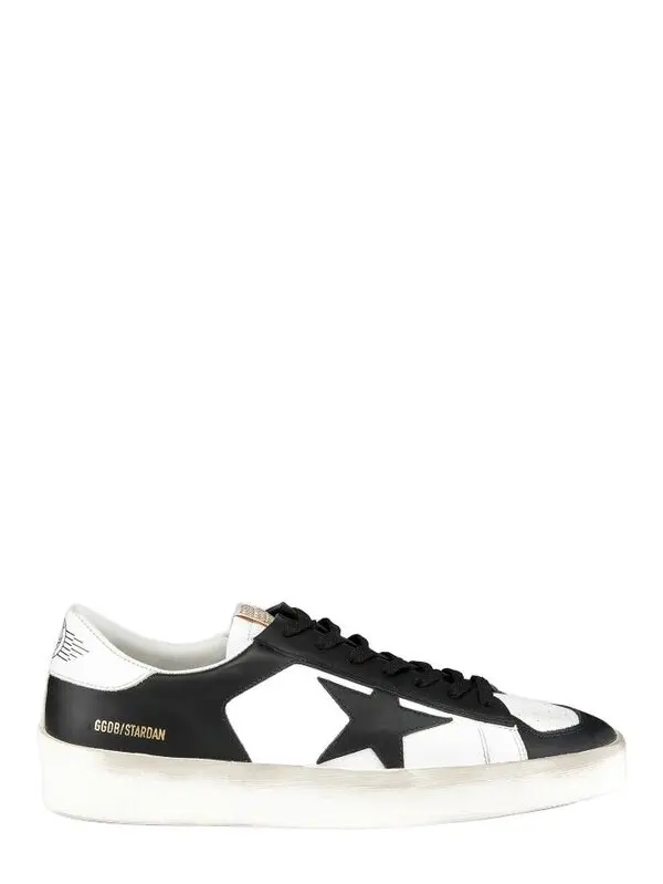 GOLDEN GOOSE Stardan Leather Sneakers - White Black