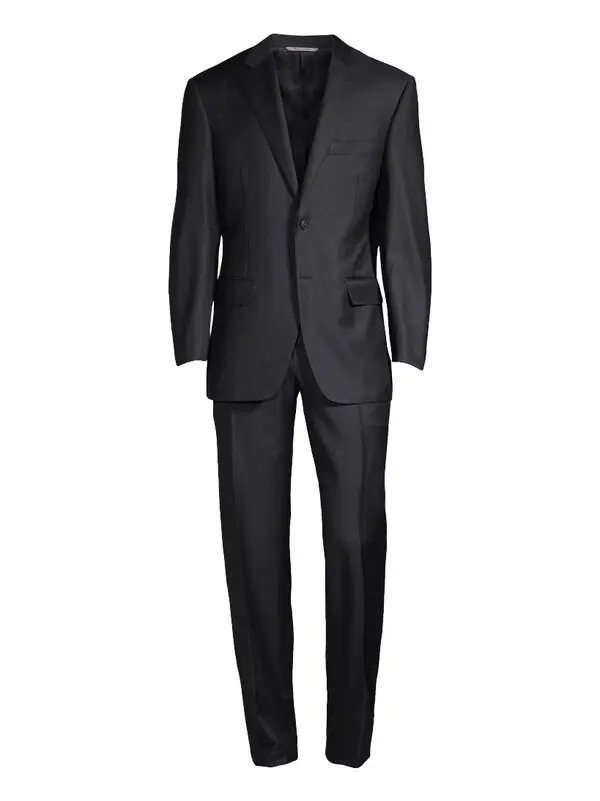 Canali Wool Two-button Suit - Navy