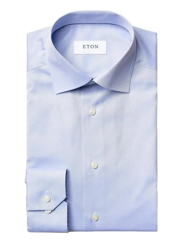 Eton Contemporary-fit Twill Dress Shirt - Blue