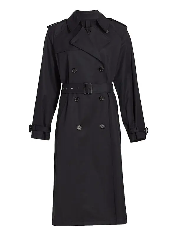 NILI LOTAN Tanner Trench Coat - Black