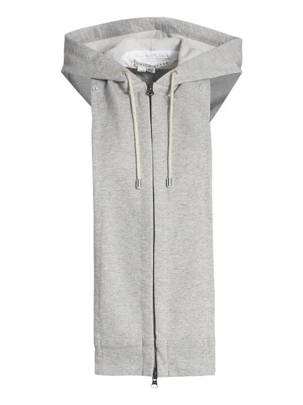 Veronica Beard Hooded Dickey - Heather Grey