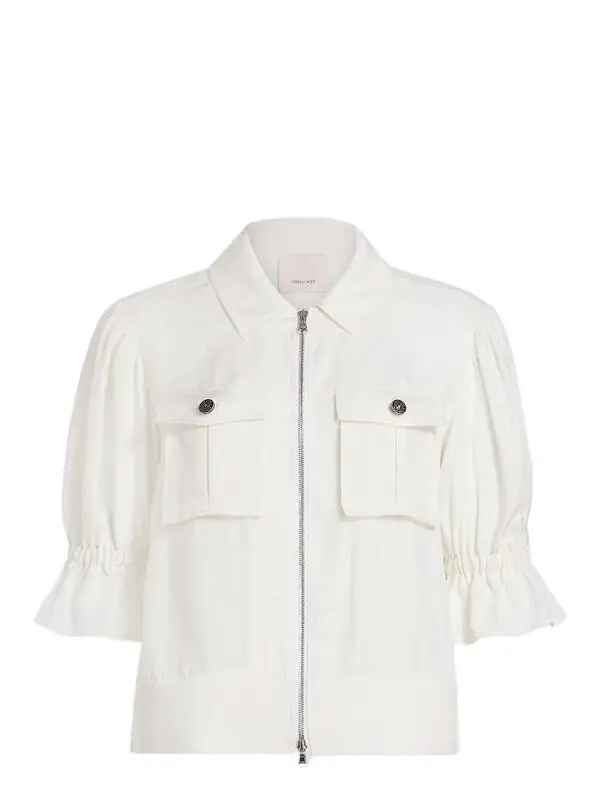 Cinq À Sept Holly Puff-sleeve Utility Jacket - Ivory