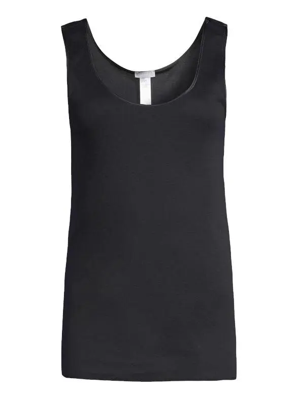 Hanro Cotton Seamless Tank Top - Black